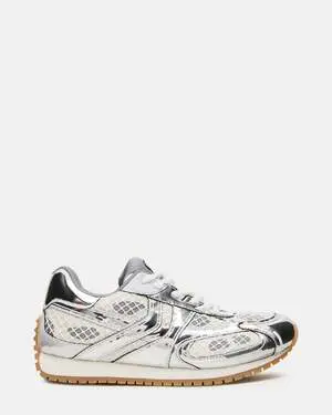 Steve Madden Pager Lace-up Sneakers - Silver Multi