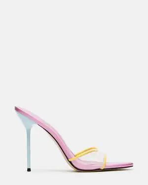 Steve Madden Davina Vinyl Mule Heels - Bright Multi
