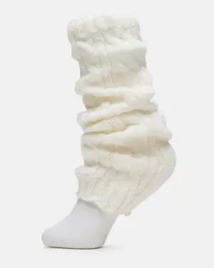 Steve Madden Steffi Heel & Chunky Cable Leg Warmers Bundle