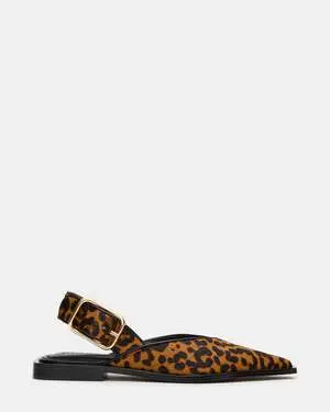 Steve Madden Shay Gold Detail Flats - Leopard