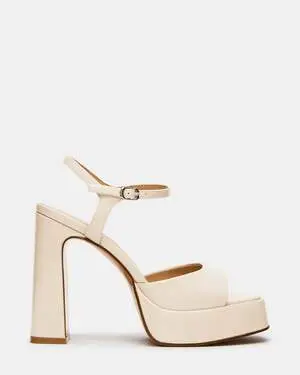 Steve Madden Liandra Block Heels - Bone