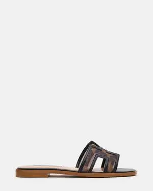Steve Madden Hadyn Mesh Square Toe Sandals - Leopard