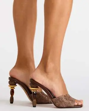 Steve Madden Sia Mule Heels With Sculptural Heel