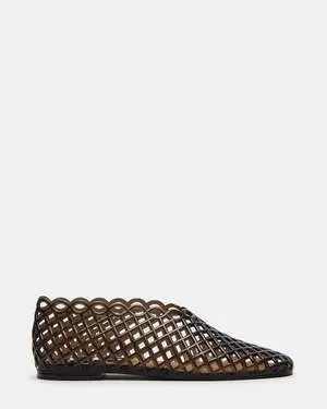 Steve Madden Grove Square Toe Flats - Black