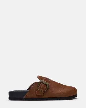 Steve Madden Wooly Buckled Slip-on Casual Shoes - Chestnut