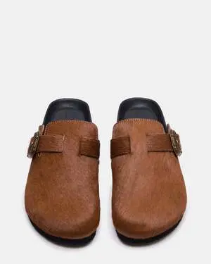 Steve Madden Wooly Buckled Slip-on Casual Shoes - Chestnut