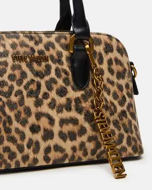 Steve Madden Smyth Bag Leopard Satchel With Chain Strap