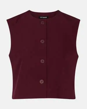Steve Madden Alessa Top Sleeveless Button Up Tops