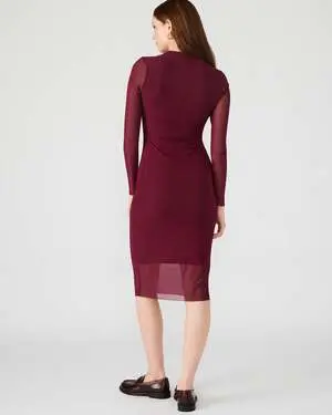 Steve Madden Hailee Dress Long Sleeve Mesh Dresses