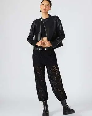 Steve Madden Jett Jacket Long Sleeve Faux Leather Jackets & Coats