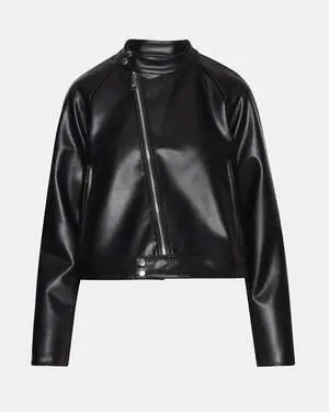Steve Madden Jett Jacket Long Sleeve Faux Leather Jackets & Coats