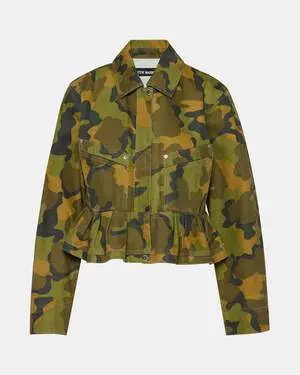 Steve Madden Sloan Jacket Camouflage Long Sleeve Button Up Jackets & Coats
