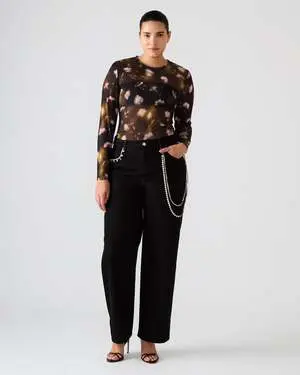 Steve Madden Embellished Wide-leg Denim Jeans