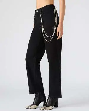 Steve Madden Embellished Wide-leg Denim Jeans