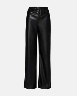 Steve Madden Geraldine Faux Leather Straight Leg Pants