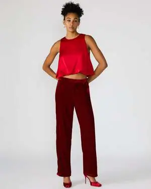 Steve Madden Tonia Velvet Wide Leg Pants