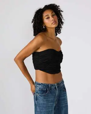 Steve Madden Martine Cropped Strapless Top