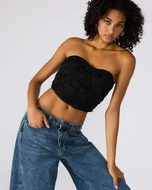Steve Madden Martine Cropped Strapless Top