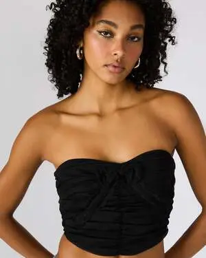 Steve Madden Martine Cropped Strapless Top