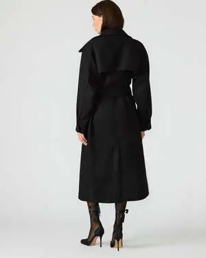 Steve Madden Enora Coat Long Sleeve Button Up Jackets & Coats