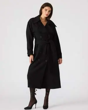 Steve Madden Enora Long Sleeve Trench Coat