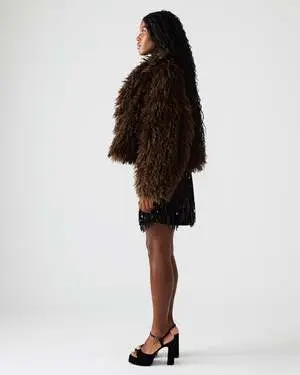 Steve Madden Inaya Coat Faux Fur Jackets & Coats