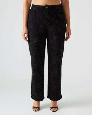 Steve Madden Avaline Crystal Jean Straight Leg Pants