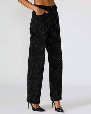 Steve Madden Avaline Crystal Jean Straight Leg Pants
