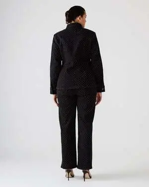 Steve Madden Parc Crystal Jacket Long Sleeve Button Up Jackets & Coats