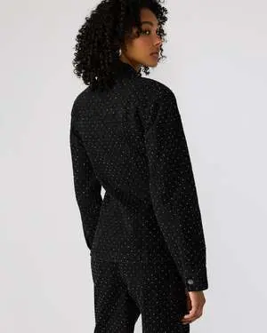 Steve Madden Parc Crystal Jacket Long Sleeve Button Up Jackets & Coats