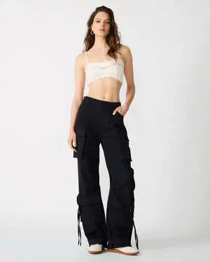 Steve Madden Duo Pant Wide Leg - Black