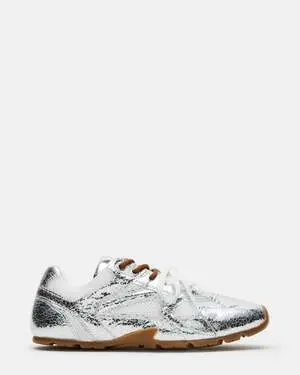 Steve Madden Aziel Lace-up Sneakers - Silver
