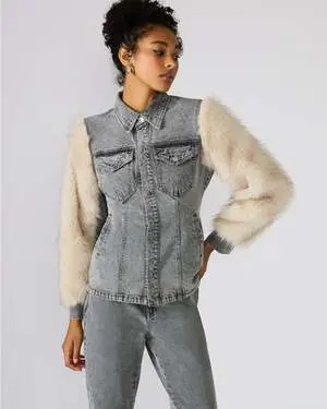 Steve Madden Parker Jacket Long Sleeve Button Up Jackets & Coats
