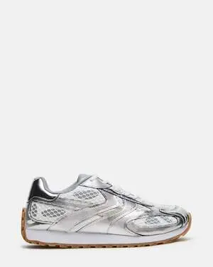 Steve Madden Xylo Lace-up Sneakers - Silver