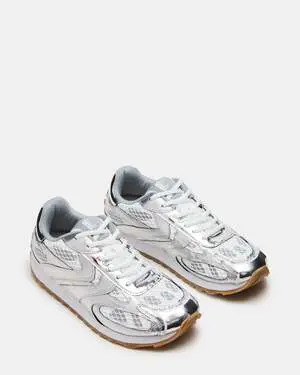 Steve Madden Xylo Lace-up Sneakers - Silver