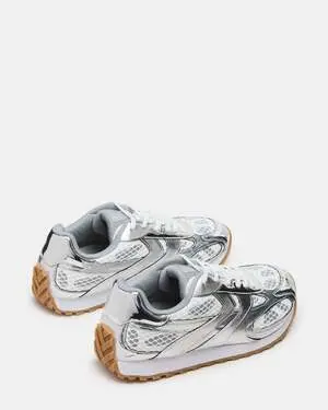 Steve Madden Xylo Lace-up Sneakers - Silver