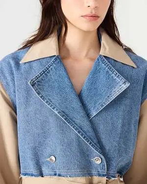 Steve Madden Shyla Coat Long Sleeve Button Up Jackets & Coats