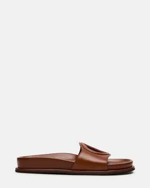 Steve Madden Zosia Slide Sandals - Cognac