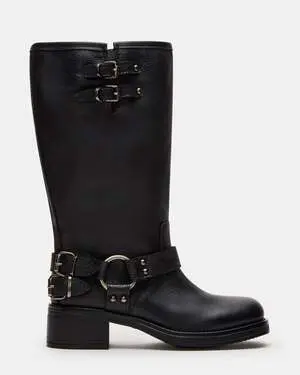 Steve Madden Astor Leather Wide Calf Knee High Boots