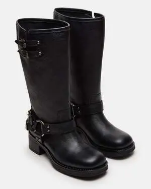 Steve Madden Astor Leather Wide Calf Knee High Boots