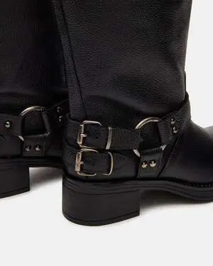 Steve Madden Astor Leather Wide Calf Knee High Boots