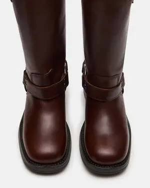 Steve Madden Astor Leather Wide Calf Knee High Boots