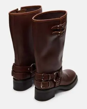 Steve Madden Astor Leather Wide Calf Knee High Boots