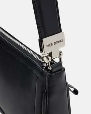 Steve Madden Sculpted Shoulder Bag With Logo Chain Charm