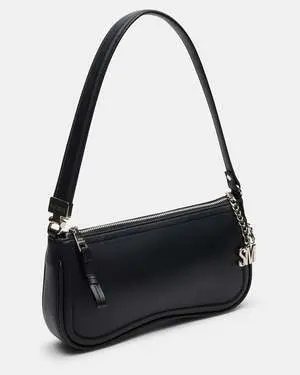 Steve Madden Sculpted Shoulder Bag With Logo Chain Charm