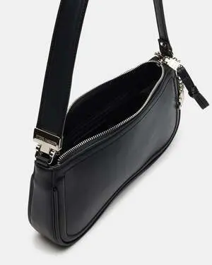 Steve Madden Sculpted Shoulder Bag With Logo Chain Charm