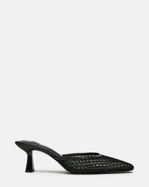 Steve Madden Alyse Mesh Mule Heels - Black