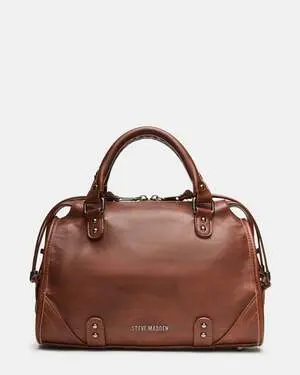Steve Madden Riggs Satchel Bag With Studs And Fringe