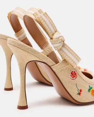 Steve Madden Bri Raffia Pointed Toe Heels