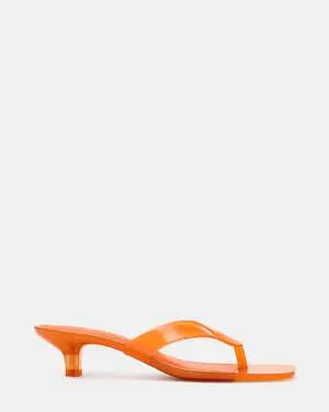 Steve Madden Tracie Jelly Thong Heels - Orange